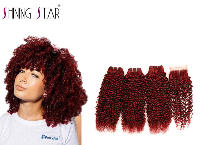 8A Grade Jerry Kinky Curly Hair Weave With Thick Healthy End No Bad Smell