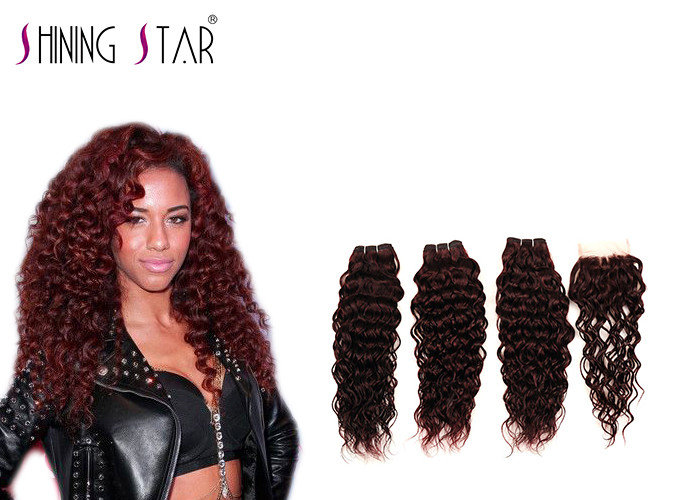 No Synthetic 3 Bundles Water Wave Hair Extensions For Girls Long Hair Proportion