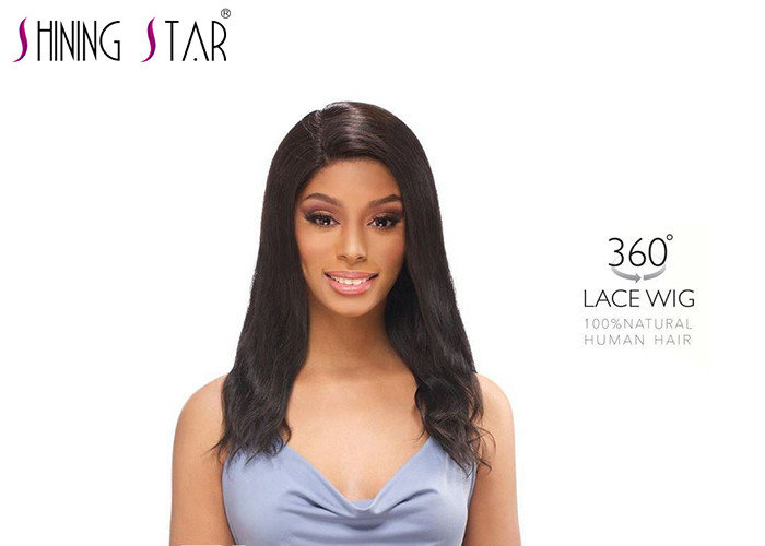 Long 360° 100 Human Hair Lace Front Wigs For African American 8A Grade