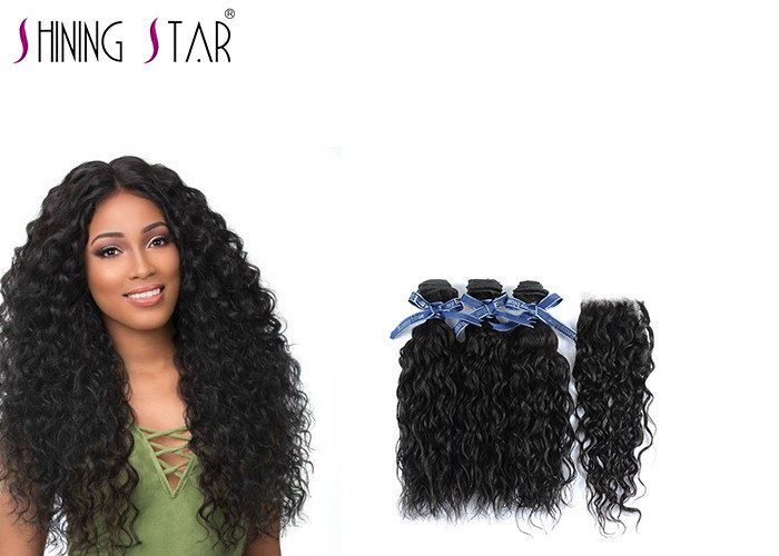 Water Wave Wave Unprocessed Remy Hair With 10'-26' Inch Weft No Tangle