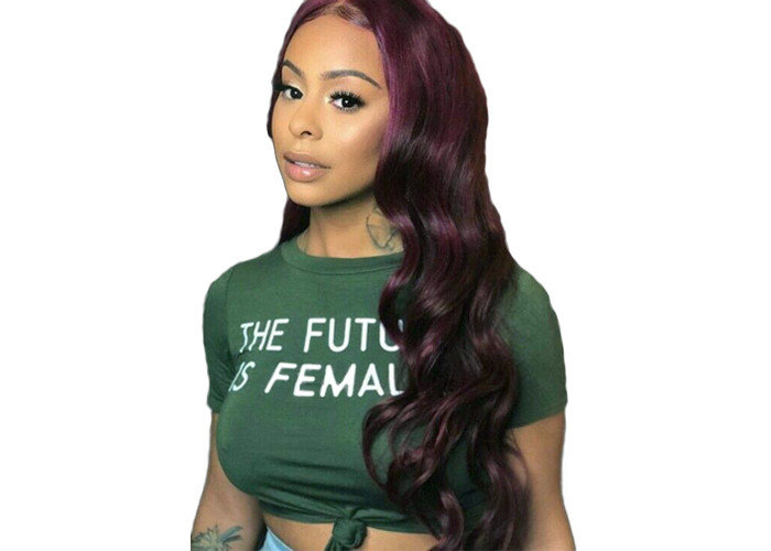 Body Wave Human Hair 4 Bundles With Closure #135 Grape Purple Acceptable Price