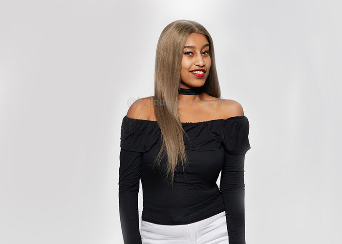 Lace Front Wigs Straight Human Hair For Black Women #126 Linen Color