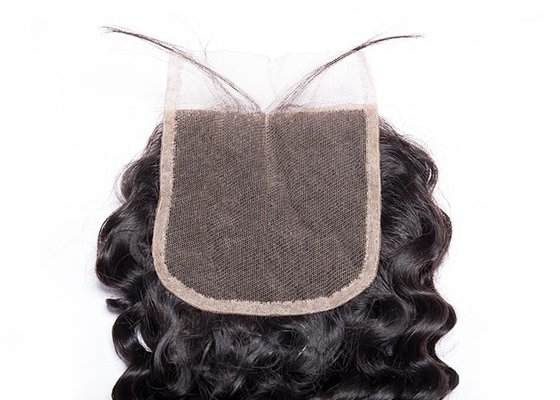 Unprocessed Brazilian Deep Curly Hair Bundles With Lace Closure Can Be Dyed