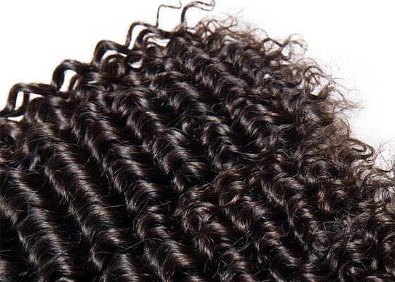 Unprocessed Brazilian Deep Curly Hair Bundles With Lace Closure Can Be Dyed