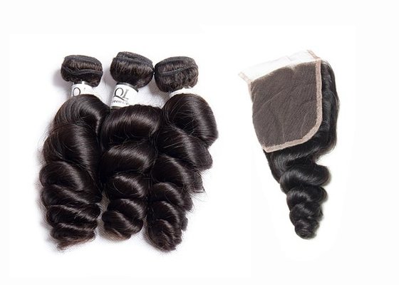 3 pacchi di Wave sciolto naturale brasiliano/tessuto sciolto non trattato dei capelli di Wave Remy