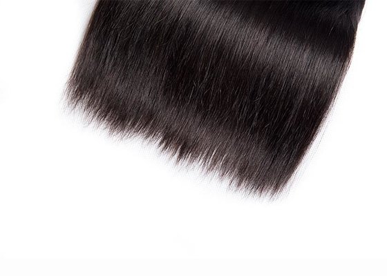3 pacchi di BrazilianStraight del tessuto dei capelli umani con vita della regina della chiusura del pizzo