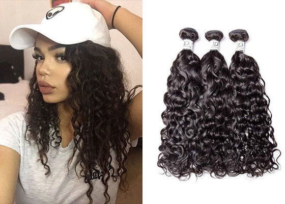 Pacchi vergini dei capelli di Wave di acqua di 100%, tessuto nero di Wave di acqua a 18 pollici