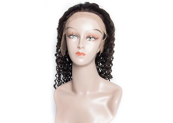 Capelli umani di Remy di densità di 180% del pizzo delle parrucche ricce della parte anteriore ricci per la donna di colore
