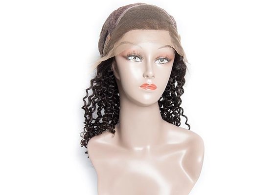 Capelli umani di Remy di densità di 180% del pizzo delle parrucche ricce della parte anteriore ricci per la donna di colore
