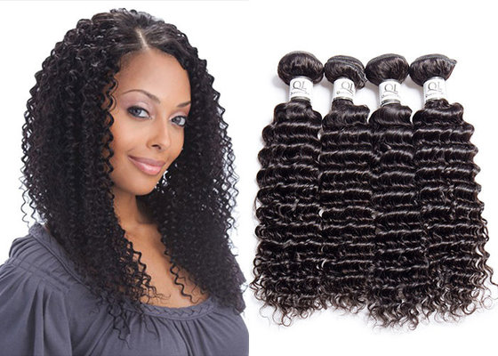 Capelli vergini brasiliani ricci profondi sani/4 pacchi dei capelli ricci profondi di Remy