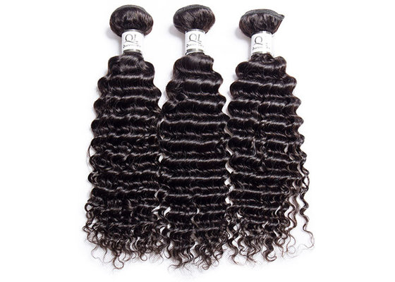 Pacchi profondi del tessuto dei capelli ricci, nessun capelli brasiliani vergini dell'odore 3 pacchi