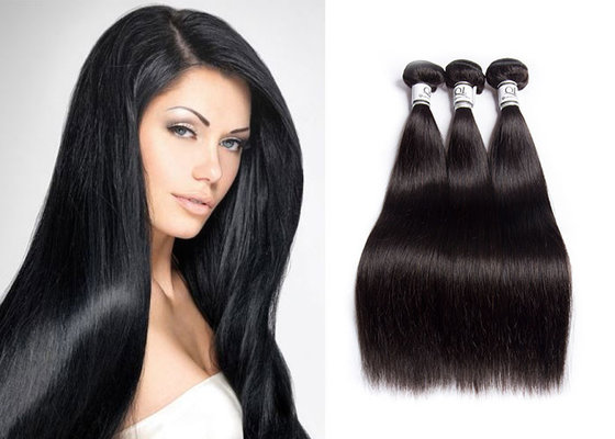 I capelli umani non trattati brillanti impacchettano/i pacchi brasiliani vergini capelli diritti del nero
