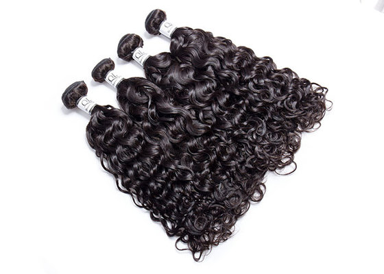 Estensioni regolari dei capelli di Wave di acqua/4 pacchi non trattati di capelli umani