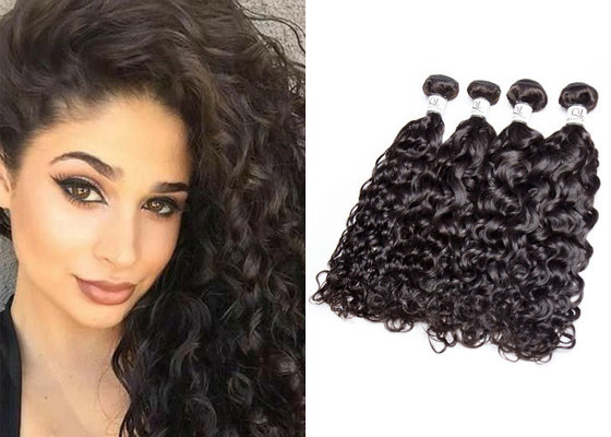 Estensioni regolari dei capelli di Wave di acqua/4 pacchi non trattati di capelli umani