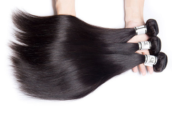 Capelli umani diritti peruviani di 100%, 3 pacchi di Remy del tessuto dei capelli diritti