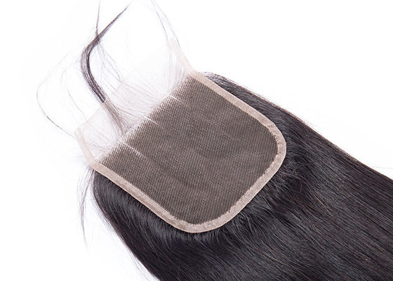 Tessuto diritto serico comodo dei capelli umani con la chiusura del pizzo a 10-30 pollici