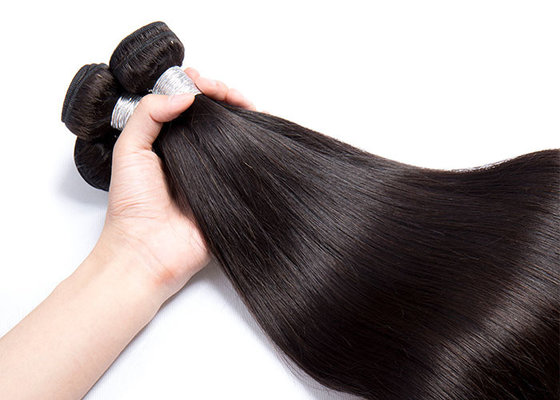 100 reali capelli diritti indiani vergini, estensioni diritte dei capelli umani con chiusura