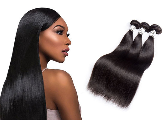 3 Bundles Natural Straight Hair Weave / Black Malaysian Straight Hair Bundles