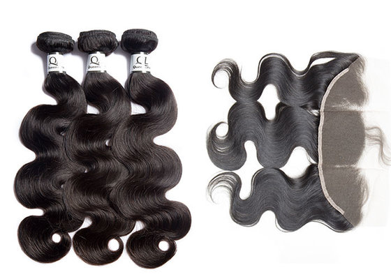 I capelli peruviani di Wave dell'ente molle impacchettano con il grado naturale frontale 10A dei capelli umani