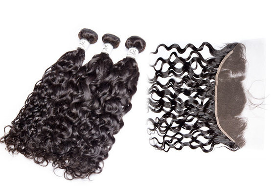 I pacchi dei capelli di Wave di acqua di Remy 9A con groviglio frontale liberano e tocco serico