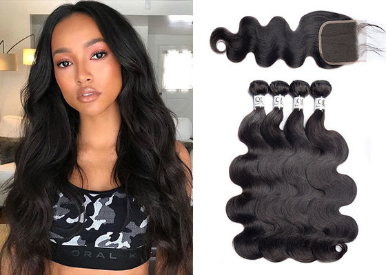 Estensioni seriche dei capelli di Wave del corpo umane/ente brasiliano Wave del nero a 30 pollici