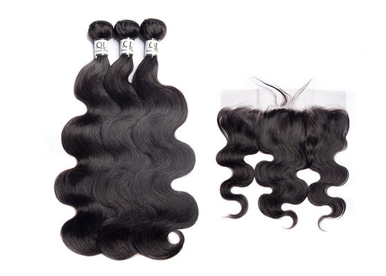 Pacchi sani dei capelli di Wave del corpo del peruviano del vergine tre per la trama cucita doppio delle ragazze