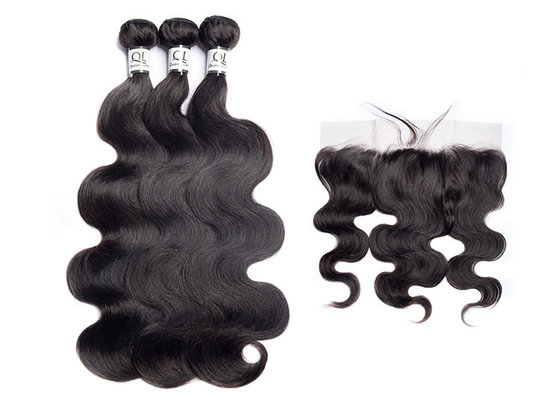 3 pacchi dell'ente brasiliano dei capelli non trattati di Wave, lungamente capelli brasiliani vergini di Wave del corpo 100
