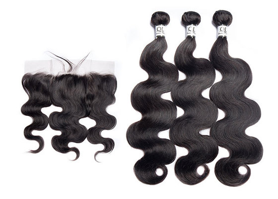 3 pacchi dell'ente brasiliano dei capelli non trattati di Wave, lungamente capelli brasiliani vergini di Wave del corpo 100