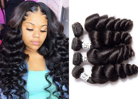 I capelli umani sciolti brasiliani lisci/4 pacchi di Wave allentano i pacchi del tessuto di Wave