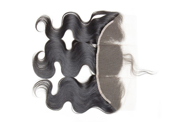 Pulisca la trama cucita doppio frontale vergine di trama dei capelli umani di Wave del corpo dei capelli del pizzo