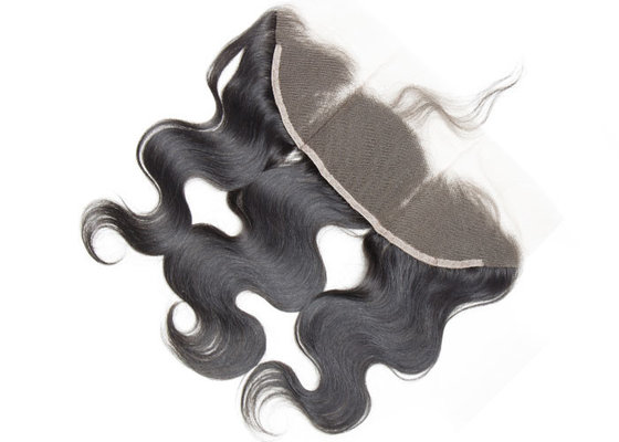 Pulisca la trama cucita doppio frontale vergine di trama dei capelli umani di Wave del corpo dei capelli del pizzo