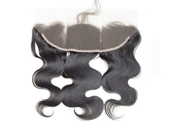 Pulisca la trama cucita doppio frontale vergine di trama dei capelli umani di Wave del corpo dei capelli del pizzo