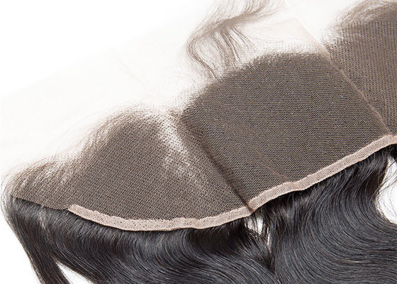 Pulisca la trama cucita doppio frontale vergine di trama dei capelli umani di Wave del corpo dei capelli del pizzo