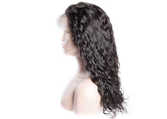 I capelli umani 100% di Remy dell'indiano delle parrucche 100 della parte anteriore del pizzo di Wave di acqua nessun pidocchi o tricottano