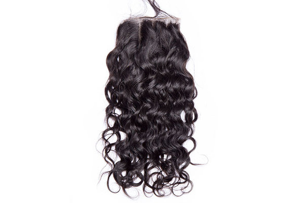 Chiusura riccia profonda naturale del pizzo di Remy per i capelli del brasiliano delle donne di colore 100%
