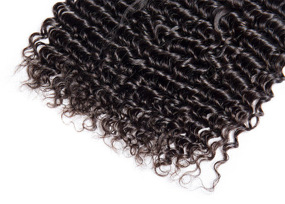 Genuine Smooth Deep Curly Hair Bundles With Closure Grade 9A 30 Inch