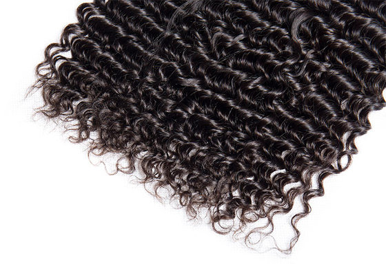 100 pacchi profondi lisci dei capelli ricci di Remy con il frontale del pizzo nessun groviglio