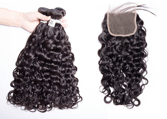 3 Pieces Remy Human Weave Bundles With Closure No Lice Or Knit 10A Grade