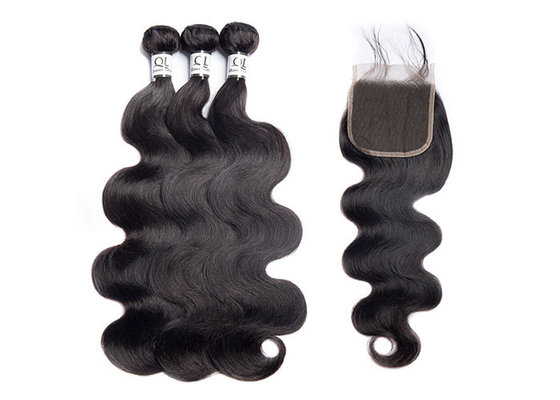 I pacchi indiani dei capelli di Remy del vergine con il corpo della chiusura/1B Remi ondeggiano i capelli umani