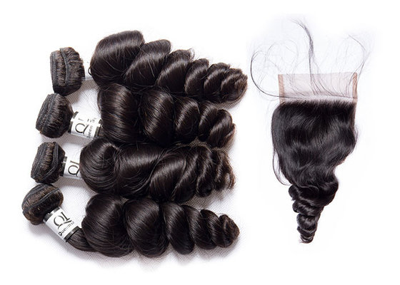 Pacchi indiani ordinati dei capelli con chiusura, tessuto sciolto affascinante di Wave con chiusura