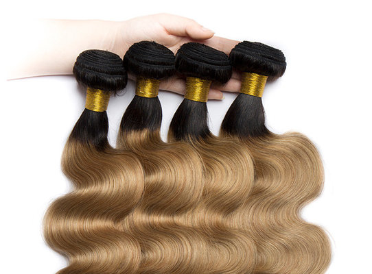 1B / 27 pacchi dei capelli di Wave del corpo di colore con chiusura possono essere candeggiati e tingersi