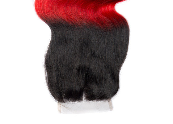 La vita 1B della regina/i capelli brasiliani 3 di Wave del corpo colore rosso impacchetta con chiusura