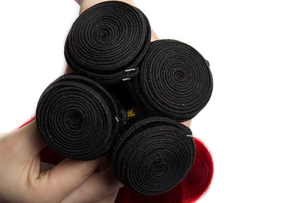 La vita 1B della regina/i capelli brasiliani 3 di Wave del corpo colore rosso impacchetta con chiusura