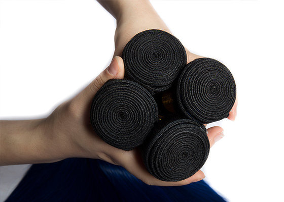 1B / Pacchi diritti vergini brasiliani dei capelli umani di colore blu 3 con chiusura