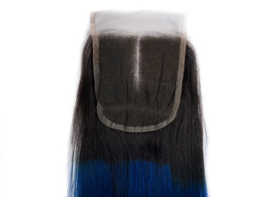 1B / Pacchi diritti vergini brasiliani dei capelli umani di colore blu 3 con chiusura
