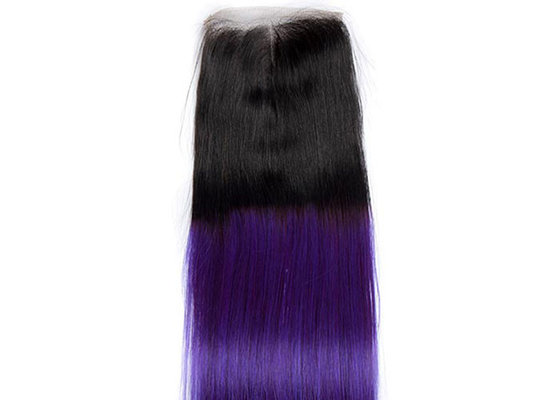 1B / Capelli umani vergini porpora di colore 100% 3 pacchi con i capelli diritti della chiusura