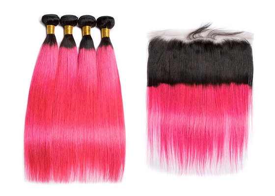 Capelli umani lunghi brasiliani 1BPink diritto nessun groviglio nessuno spargimento