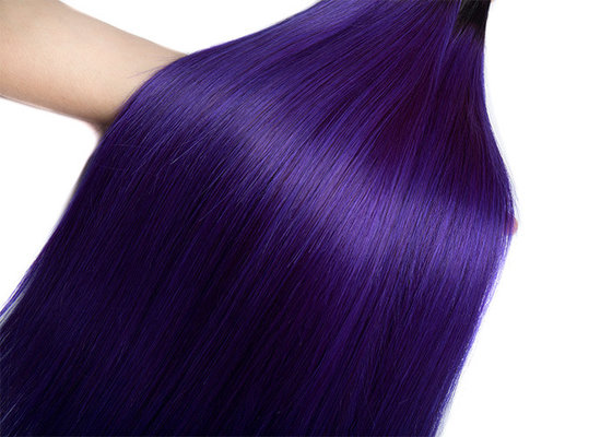 Il groviglio vergine porpora lungo indiano di estensione dei capelli umani di 100% il 1B Remy libera