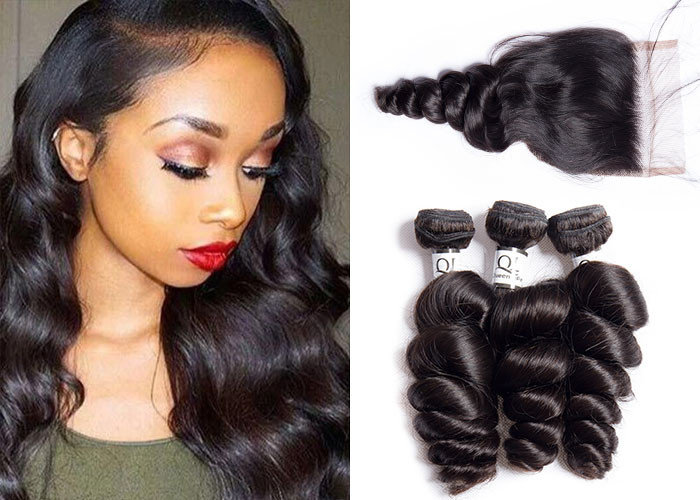 Nessun tessuto sciolto di groviglio dei capelli di 100 Wave con chiusura può essere prova di olio fatta un restyling