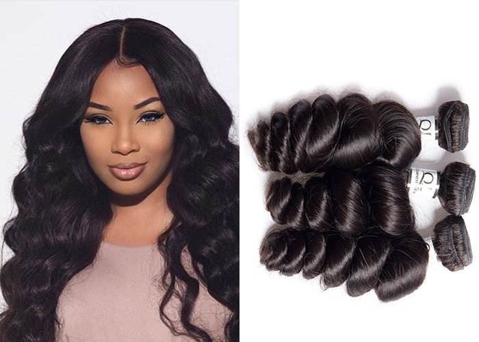 Pacchi sciolti brillanti e bei del tessuto dei capelli di Indain Wave per la donna di colore